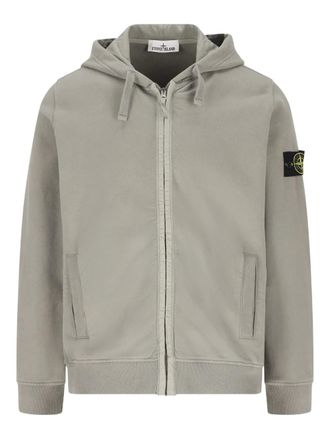 Stone Island Hoodie mit Kompass-Patch - Grau