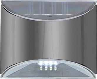 Grundig Grundig Solarlampe für Außen - Außenlampe - Wandlampe - 4x LED - Ein- und Ausschalter - Edelstahl