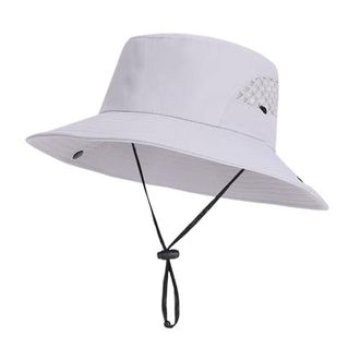 Generico Chapeaux de soleil pour homme | Casquette UPF50+ pour homme Protection solaire - Chapeau &agrave; large bord avec protection UV et cordon &eacute;lastique pour femm