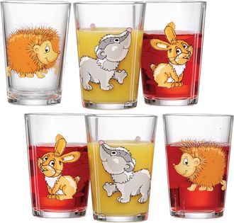 Ritzenhoff & Breker Kindertrinkgläser-Set Waldtiere, 6-teilig