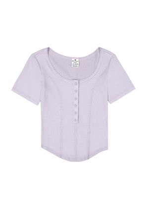 Champion Damen Legacy Emotional Dance W (117437) -Light Cotton/Poly Waffle (140gr) Ss Crewneck T-Shirt, lila (VS057), XS