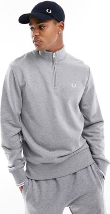 Fred Perry Sweat à demi-fermeture éclair - Gris