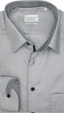 Eterna Comfort Fit Hemd Langarm New Kent Kragen Natte hellgrau Gr&ouml;&szlig;e 47