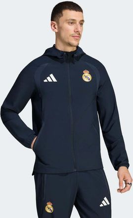 adidas Real madrid tiro veste coupe-vent zipp&eacute;e int&eacute;grale bleu marine nuit
