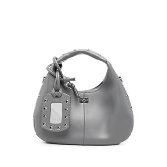 Ganni Stud-embellished Leather Shoulder Bag