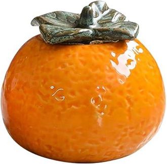 Aboofan Pot En C&eacute;ramique En Forme DOrange Pour D&eacute;coration Maison Et Rangement De Th&eacute; Ornement Artisanal R&eacute;sistant Accessoire De Cuisine Et Cadeau Unique