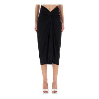 Dries Van Noten Femme, Jupes, Noir, Taille: 36 FR Herchive Twisted Midi Skirt