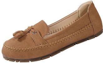 Generic Chaussures plates &agrave; enfiler pour femme - Couleur unie - &Eacute;l&eacute;gantes - Classiques - Pliables - L&eacute;g&egrave;res et confortables - Coupe large - Style d&eacute;contract&eacute; 