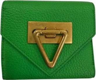 Bottega Veneta Portefeuille Tri-fold Pre-owned - Femme - Pre-owned - Vert - Taille: ONE Size