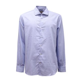 Brooksfield Schmale Passform Italienisches Hemd Wei&szlig;/Blau - - Shirts - Herren - Blau - 4XL
