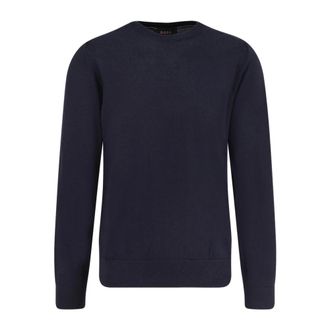 HUGO BOSS Pullover aus Wolle- Seide und Kaschmir - - Knitwear - Herren - Blau - M