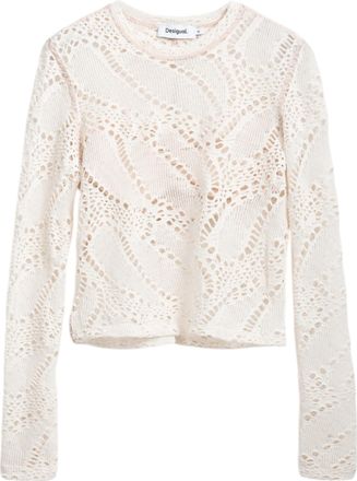 Desigual Damen 25SWTKAM T-Shirt, White, L