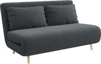 HOMCOM 3 in 1 Schlafsofa 2 Sitzer Sofa mit Schlaffunktion, 191 x 141 cm Klappbar Couch Schlafcouch mit 3-stufig Verstellbarer R&uuml;ckenlehne und Kordoptik f&uuml;r W