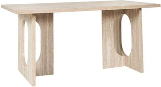 The Home Deco Factory Table &agrave; manger effet travertin pour 4 personnes PIETRA