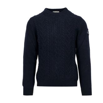 Roy Rogers Blauer Pullover mit Geflochtenem Strickmuster - - Knitwear - Herren - Blau - S