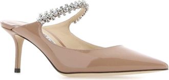 Jimmy Choo London Womens Skin Pink Leather Bing 65 Mules Balletpink Scarpe Con Tacco High Heel Shoes