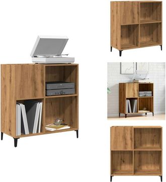 vidaXL Plattenschrank Artisan-Eiche 84,5x38x89 cm Holzwerkstoff - Plattenschrank - Plattenschränke - Vinylschrank - Schallplattenschrank