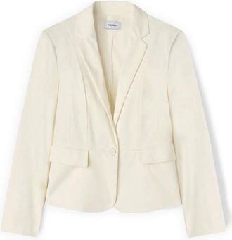 Motivi Femme, Vestes, Blanc, Taille: 46 FR Blazer Tailleur en M&eacute;lange de Coton