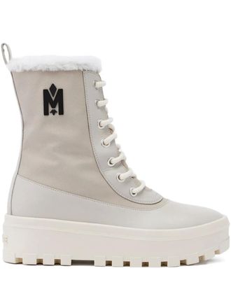 Mackage bottines Hero &agrave; logo strass&eacute; - Tons neutres