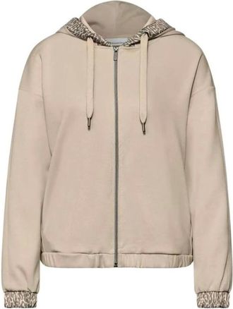 Street One Femme, Sweatshirts et sweats &agrave; capuche, Beige, Taille: 36 FR Sweat &agrave; capuche en modal avec poche avant