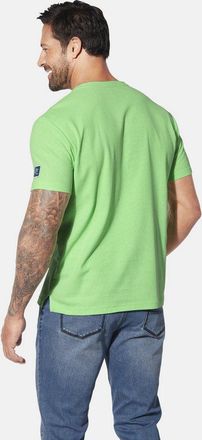 Jan Vanderstorm T-Shirt GORTAN mit Knopfleiste & Aufdruck