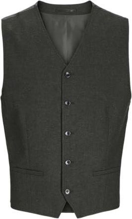 Jack & Jones Jprwinter Twill Waistcoat Gilet de Costume, Peat/Fit : Coupe ajustée, 56 cm Homme