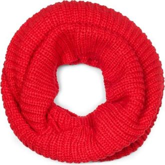 styleBREAKER Écharpe unisexe en tricot fin, écharpe tubulaire unie, écharpe dhiver en tricot à côtes fines, écharpe loop 01018112, couleur:Rouge