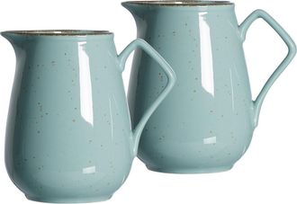 Ritzenhoff & Breker Kr&uuml;ge-Set Casa 2-teilig, 800 ml, Servierkr&uuml;ge im Vintage-Look, Mix & Match-Geschirr, Sp&uuml;lmaschinenfest & Mikrowellengeeignet, Porzellan, Blau