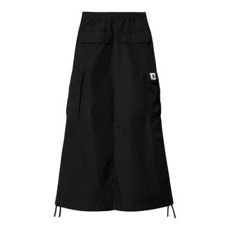 Carhartt Work in Progress Langer Cargo-Rock aus Baumwollpopeline - - Skirts - Damen - Schwarzk - XS