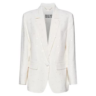 Silvian Heach Decorated Surface Blazer - - Jackets - Damen - Wei&szlig; - L