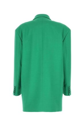 Valentino Garavani Womens Green Crepe Couture Oversize Blazer Anticgreen Giacche E Gilet Jacket