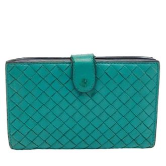 Bottega Veneta Portefeuille Intrecciato Pre-owned - Femme - Pre-owned - Bleu - Taille: ONE Size