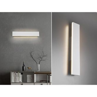 Trio Flache led Wandleuchte concha Up and Down Wei&szlig; - 3 Stufen Dimmer, Breite 47cm