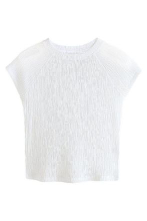 Next T-Shirt Strukturiertes Top mit kurzen Raglan&auml;rmeln (1-tlg)