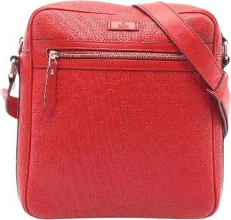 Gucci Sac bandouli&egrave;re en cuir Diamante Pre-owned - Femme - Pre-owned - Rouge - Taille: ONE Size