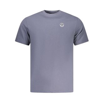 North Sails Homme, Tops, Bleu, Taille: 3XL Cotton Crew Neck T-Shirt