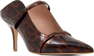 Malone Souliers Maureen Mules mit Leoparden-Print 70mm - Braun