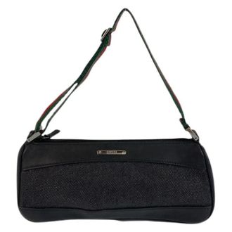 Gucci Pre-owned Canvas Leather Handbag - - Pre-owned - Damen - Schwarzk - ONE SIZE