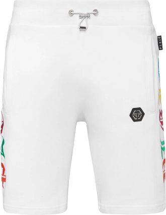 Philipp Plein Herren, Shorts, Wei&szlig;, 2XLGr&ouml;&szlig;e