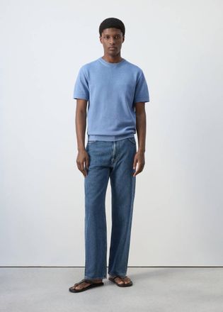 Mango Jeans 100% Baumwolle Relaxed Fit dunkelblau - Herren - 38 - MANGO MAN
