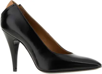 Jil Sander Leather Stiletto Pump - Black