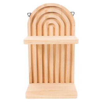 NUOBESTY Wandregal Doppellagiges Aufbewahrungsregal f&uuml;r Schlafzimmer und B&uuml;ro Platzsparendes Wandmontage Regal f&uuml;rs Kinderzimmer