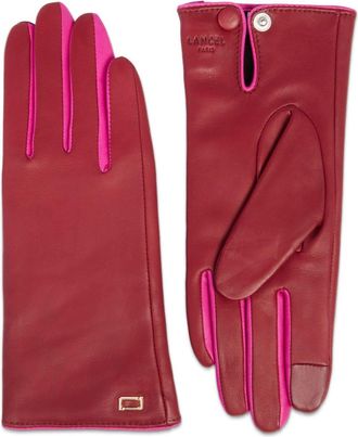Lancel Gants Femme Kaschmirhandschuhe - Rot