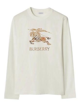 Burberry t-shirt &agrave; motif Equestrian Knight Design - Tons neutres