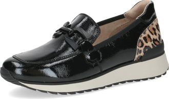 Caprice Caprice Damen Slipper aus Leder Bequem, Schwarz (Black Naplak), 39 EU