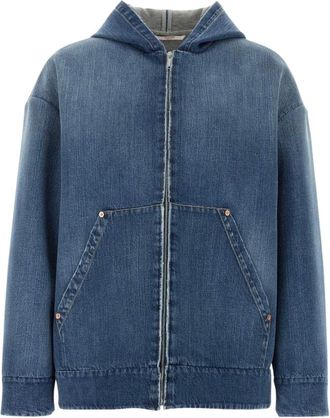Valentino Garavani Homme, Sweatshirts et sweats &agrave; capuche, Bleu, Taille: M Denim Jacket