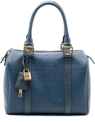 Fendi Crossbody Bags - Zucca Spalmati Boston Bag - Gr. unisize - in Blau - f&uuml;r Damen