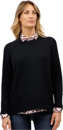 Gran Sasso Femme, Pulls, Bleu, Taille: 38 FR Pull col rond