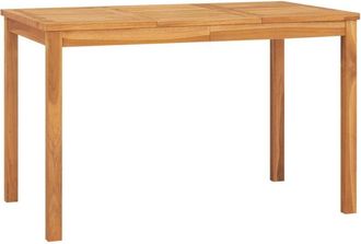 vidaXL Table &agrave; d&icirc;ner de jardin 120x70x77 cm Bois de teck solide