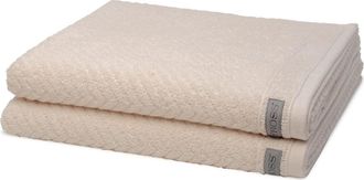 ROSS 2 teiliges Frottier-Set - Smart (2 X Duschtuch im Set) - 520 g/m2 - Baumwolle - Frottee - saugstark - weich und flauschig - Natur